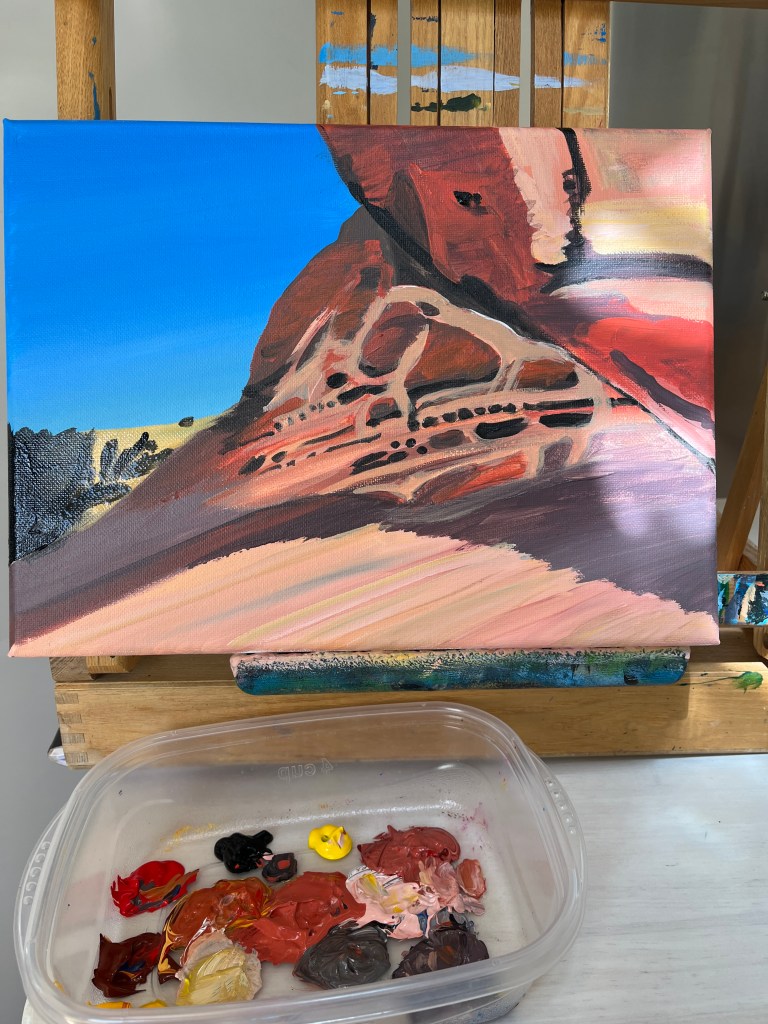 Learning how to paint (red rock) - Alli Harvey Art